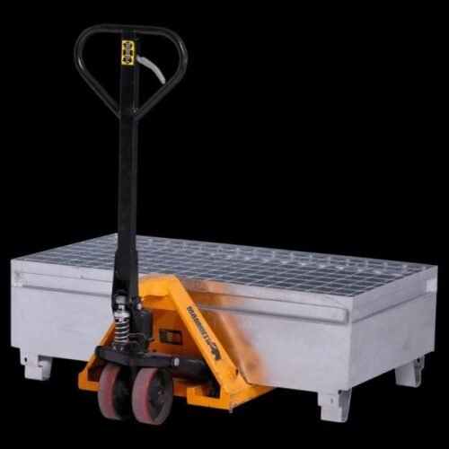 Stalen lekbak 220 ltr / 122x66,5x40 cm - Magazijnstellingen.nl