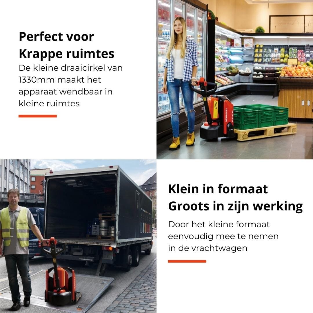 Palletwagen elektrische Noblelift EDGE PTE15N LI-ION, 1500kg PRO nieuw ...