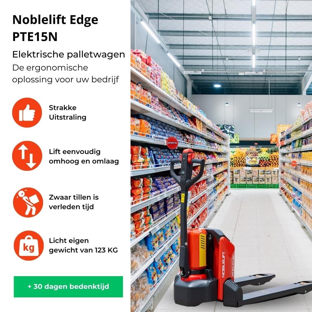 Palletwagen elektrische Noblelift EDGE PTE15N LI-ION, 1500kg PRO nieuw ...